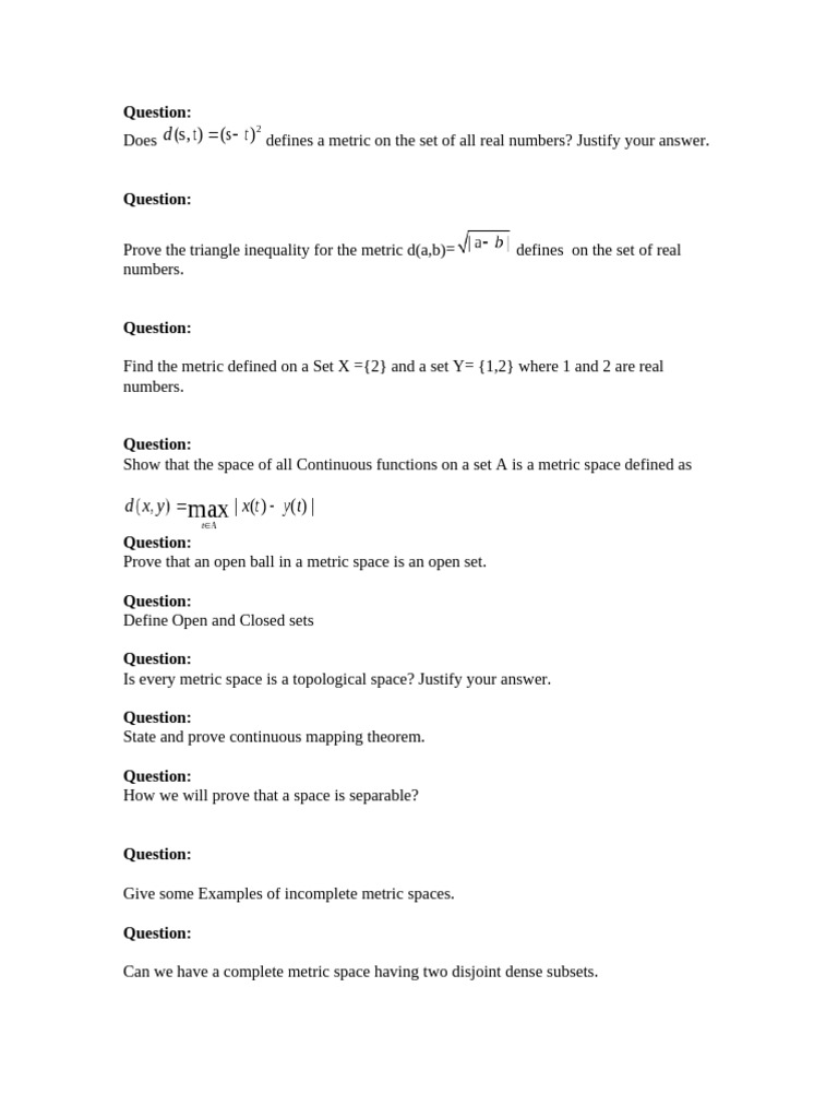 Practice Question mth641 | PDF