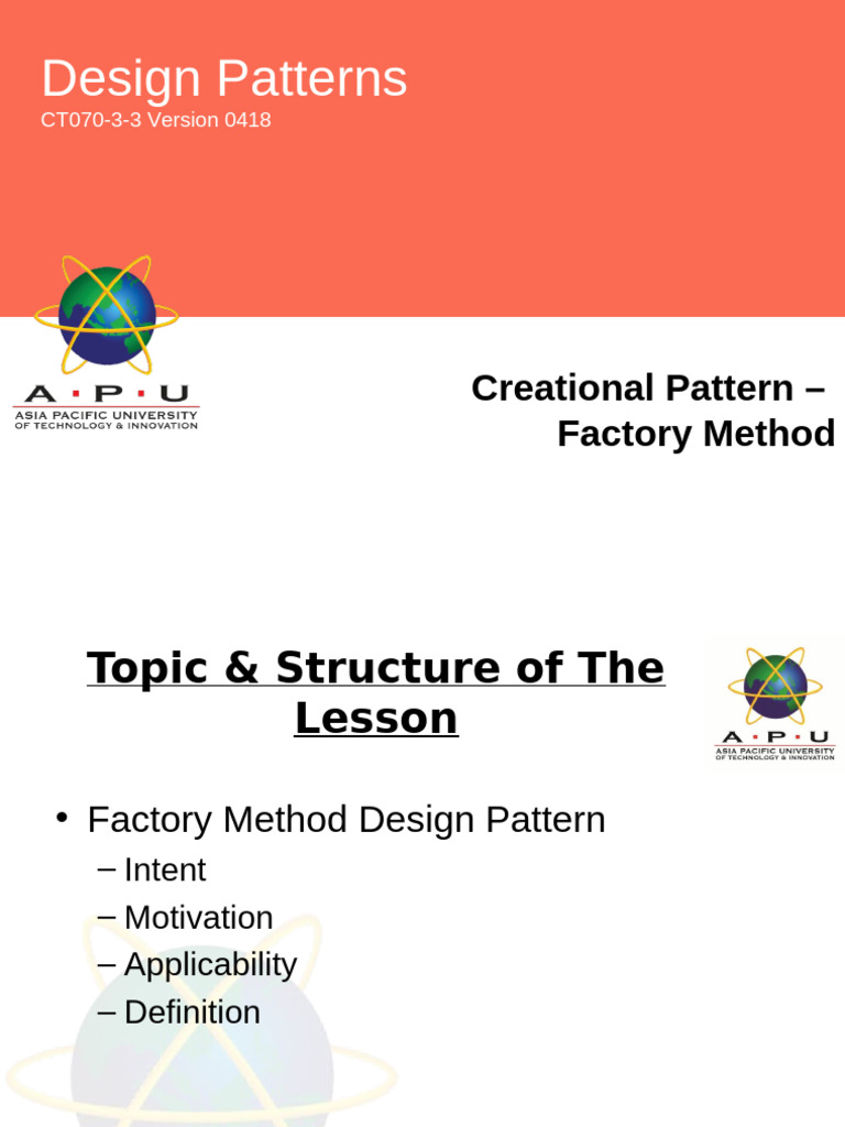 05-2 Creational Pattern - Factory Method | PDF | Class (Computer Programming) | Method (Computer ...