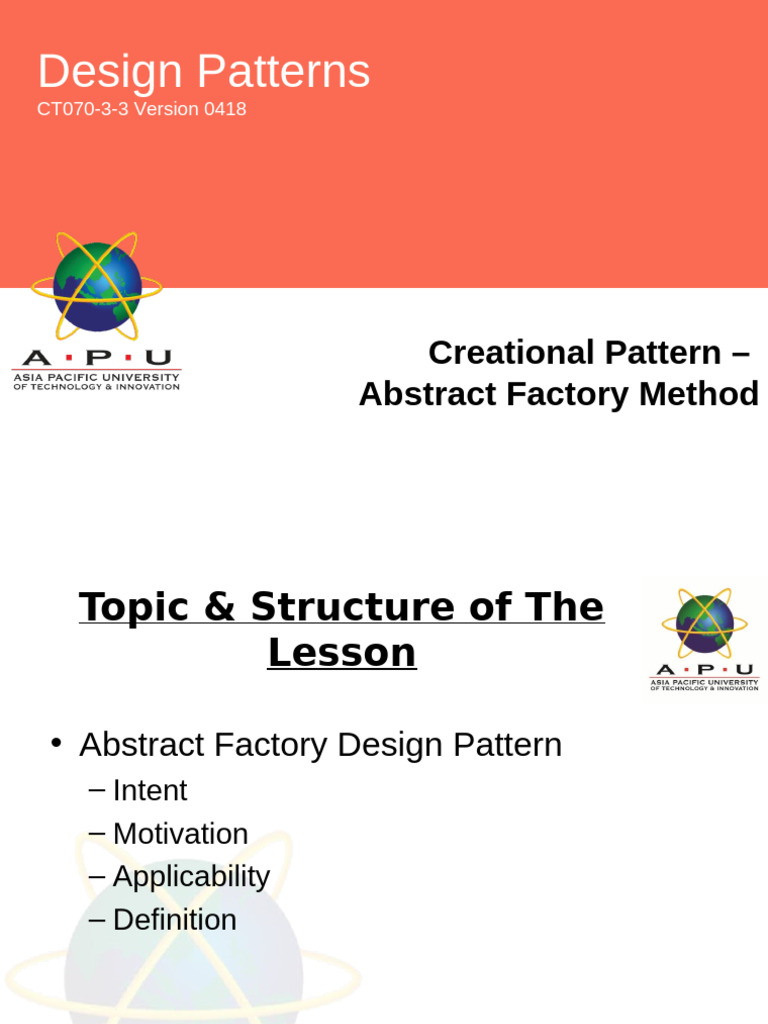 06-1 Creational Pattern - Abstract Factory | PDF | Class (Computer ...