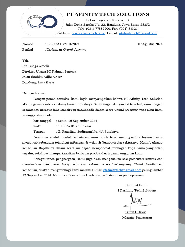 43 - Undangan Grand Opening | PDF