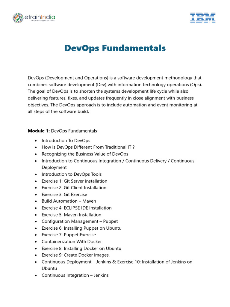 DevOps Fundamentals | PDF