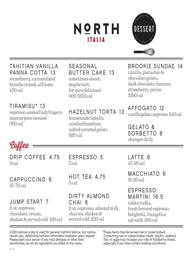 North Italia - DESSERT - Spring 2025 - 3001 Scottsdale Kierland | PDF ...