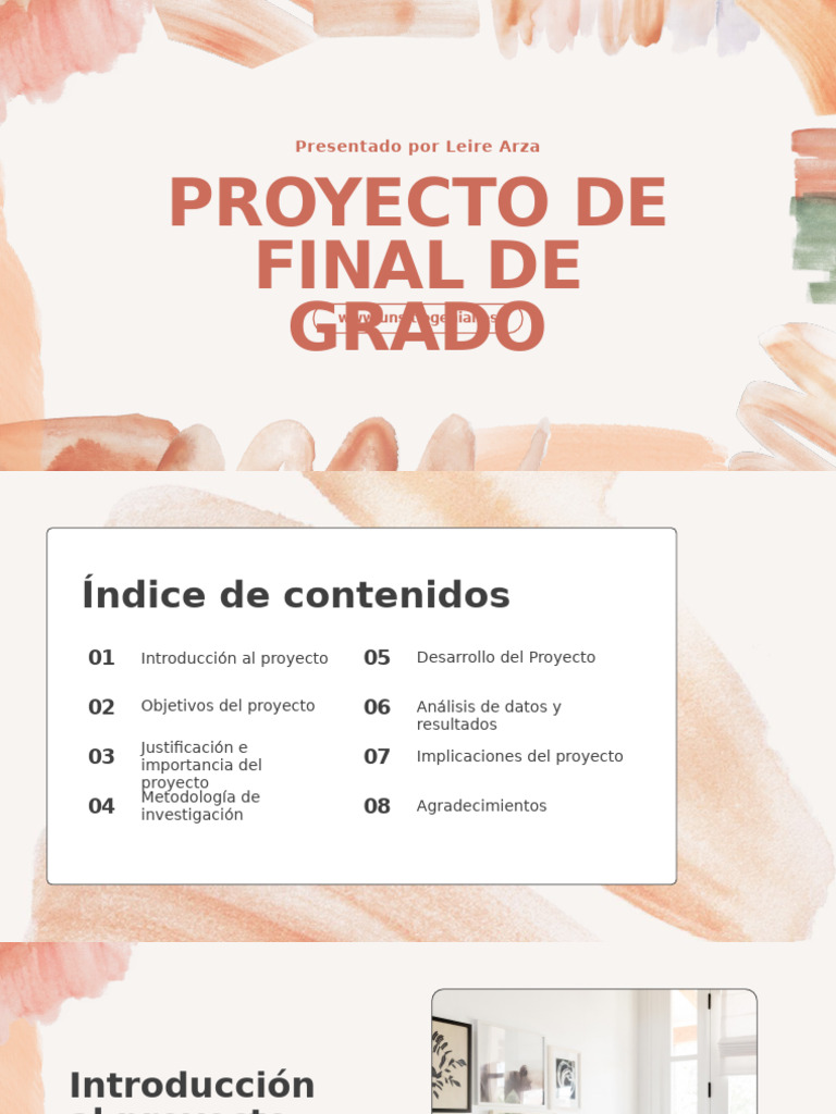 Presentación Proyecto Final de Grado Minimalista Acuarela Rosa - 20250516 - 234908 - 0000 | PDF