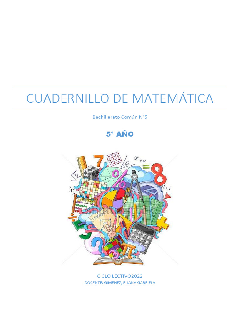5° CUADERNILLO 2022 Aquí tienes algunas palabras clave que usaría: "Cuadernillo Matemática 5 ...