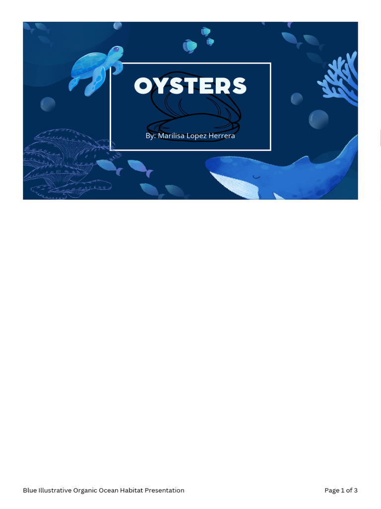 Blue Illustrative Organic Ocean Habitat Presentation | PDF