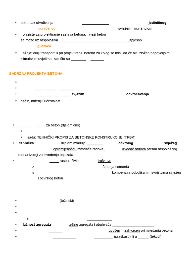 Skripta: projektiranje sastava betona | PDF