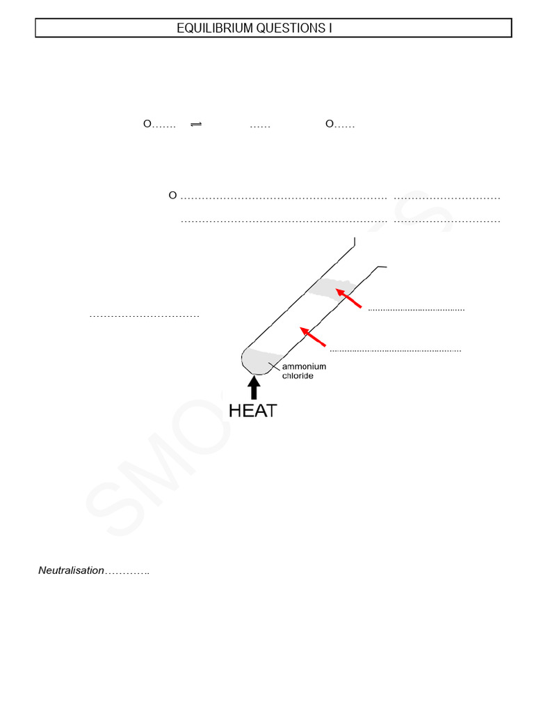 IGCSE Equilibrium Questions | PDF | Chemical Reactions | Chemical ...
