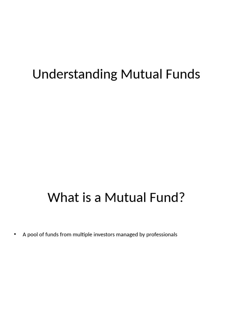 Understanding Mutual Funds | PDF