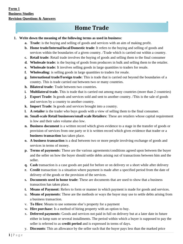 Understanding Home Trade Benefits | PDF | Retail | Supermarket