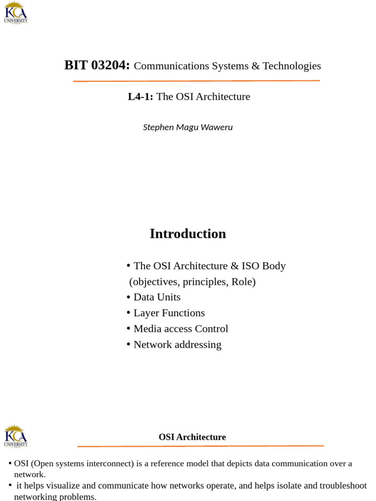 L4-1 The OSI Reference Model | PDF | Computer Network | Network Interface Controller