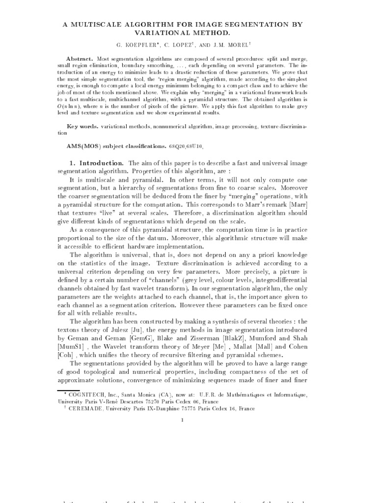 Koepfler, Lopez, Morel - 1994 - A Multi Scale Algorithm For Image Segmentation by Variational ...