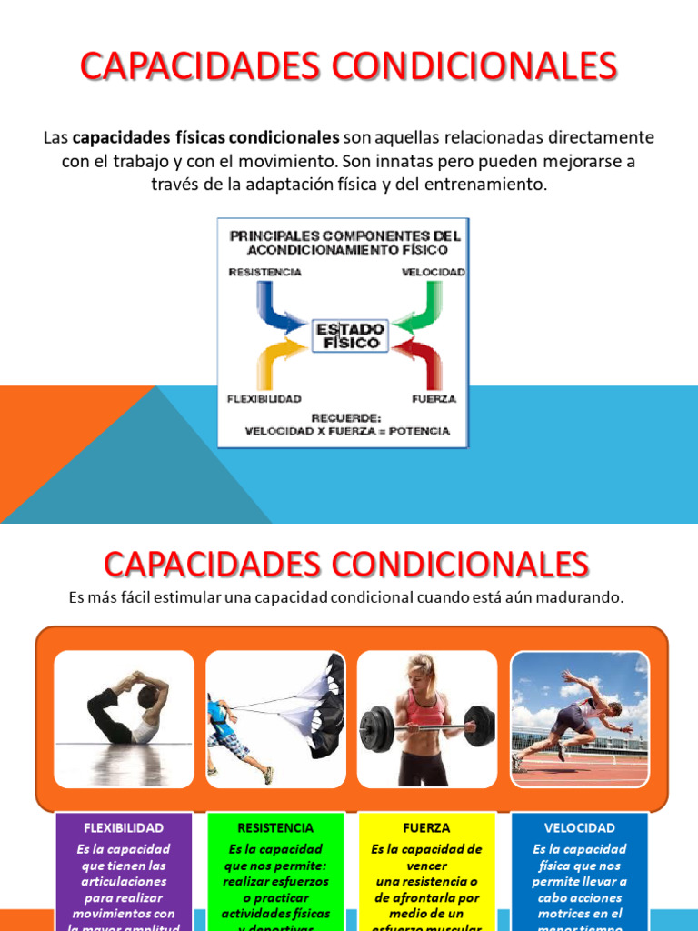 Capacidades Condicionales | PDF | Flexibilidad (anatomía) | Resistencia