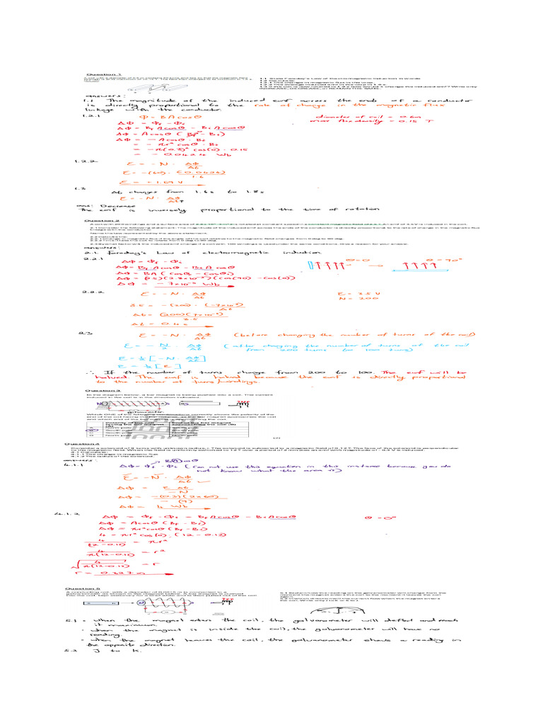 Grade 11 Physics Term 2 - S5 | PDF | Electromagnetic Induction | Inductor