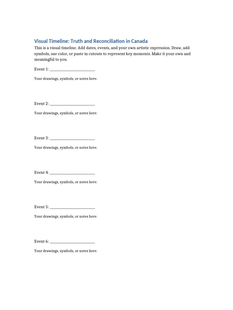 Visual Timeline Truth and Reconciliation | PDF