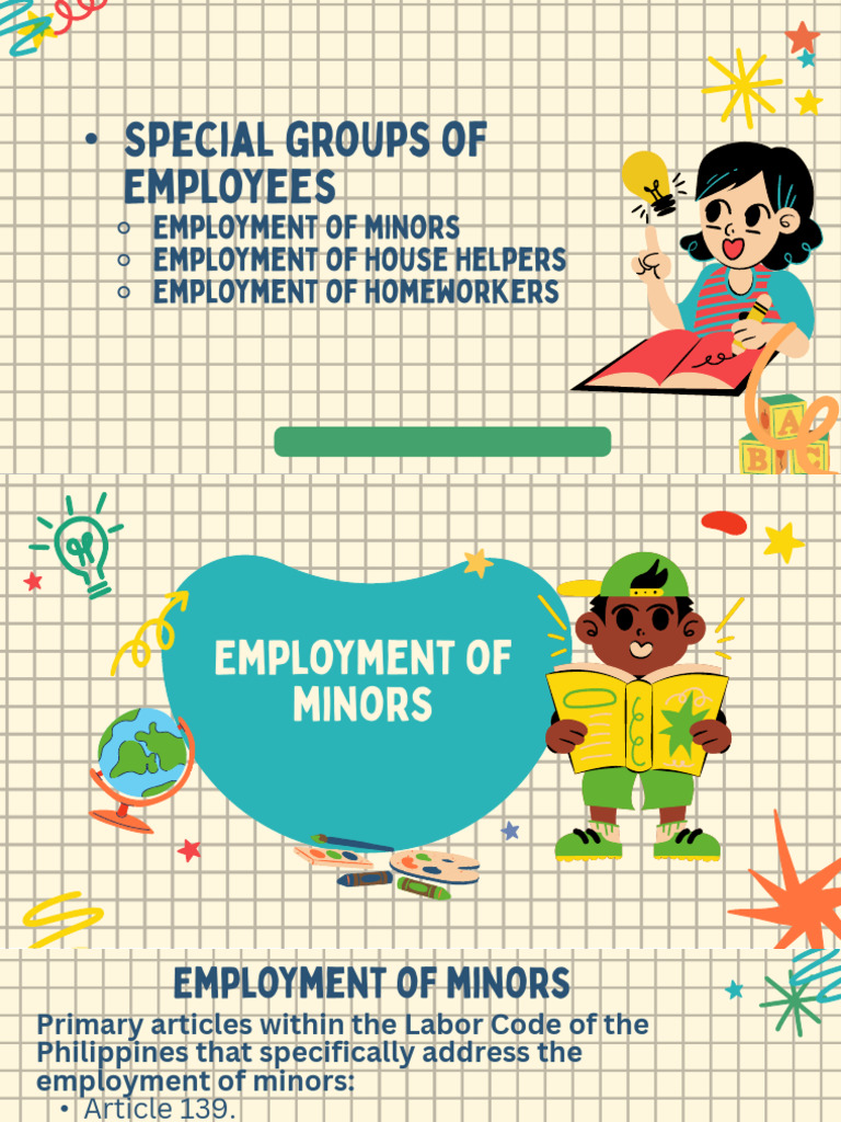 Special Groups of Employees - Minors | PDF | Employment | Domestic Worker