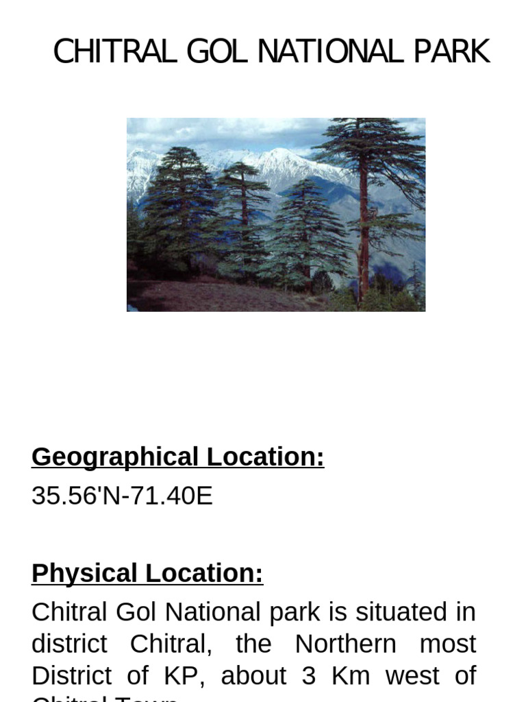 Chitral Goal National Park | PDF