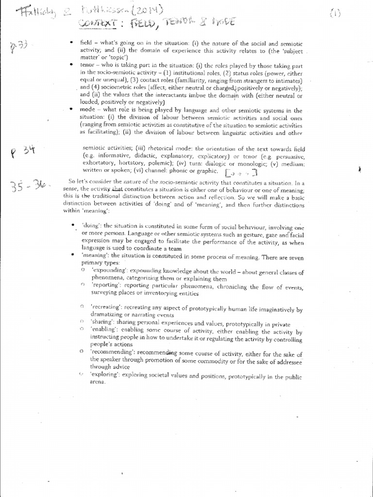 Field Tenor Mode Halliday | PDF