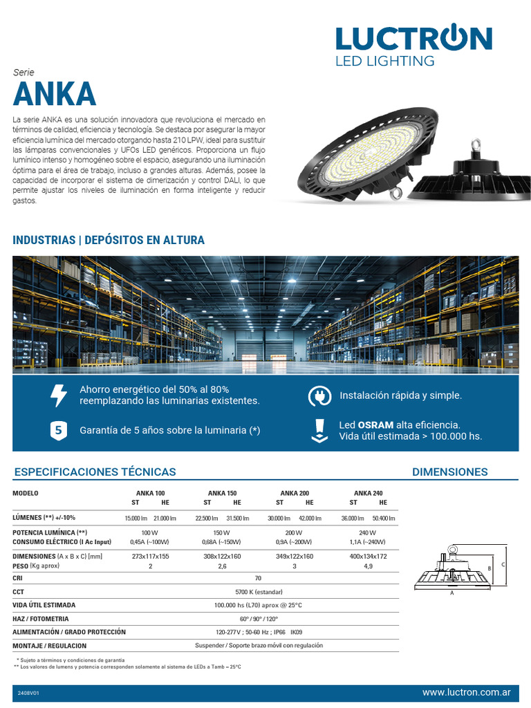 Luctron Anka | PDF | Diodo emisor de luz | Encendiendo