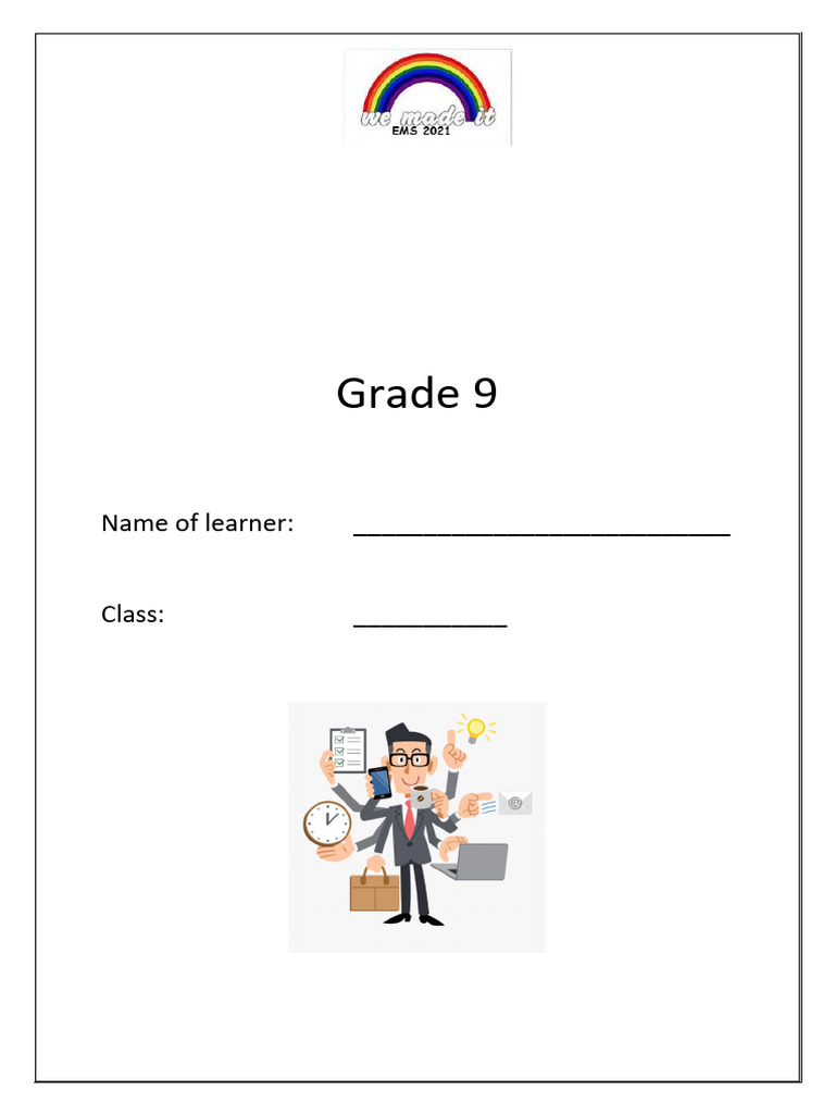 Grade 9 Accounting Workbook | PDF | Debits And Credits | Cheque