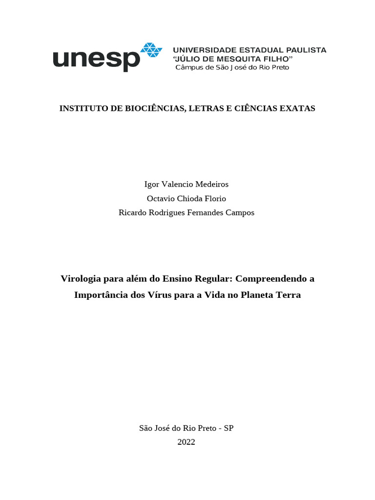 Virologia e sua Importância na Vida | PDF | Vírus | Célula (Biologia)