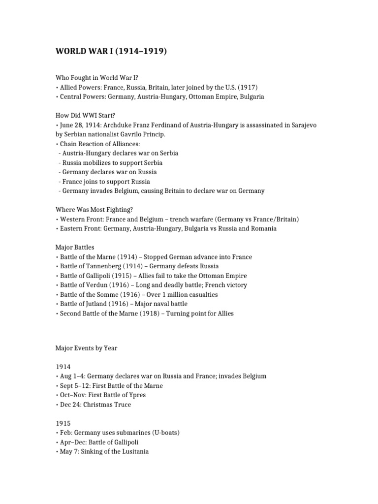 WWI_WWII_Global_Summary_Part2 | PDF | World War II | World War I