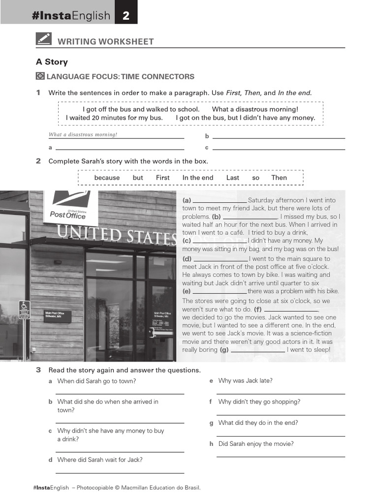 Insta 2 - Writing Worksheet - Story | PDF | Linguistics | Human ...