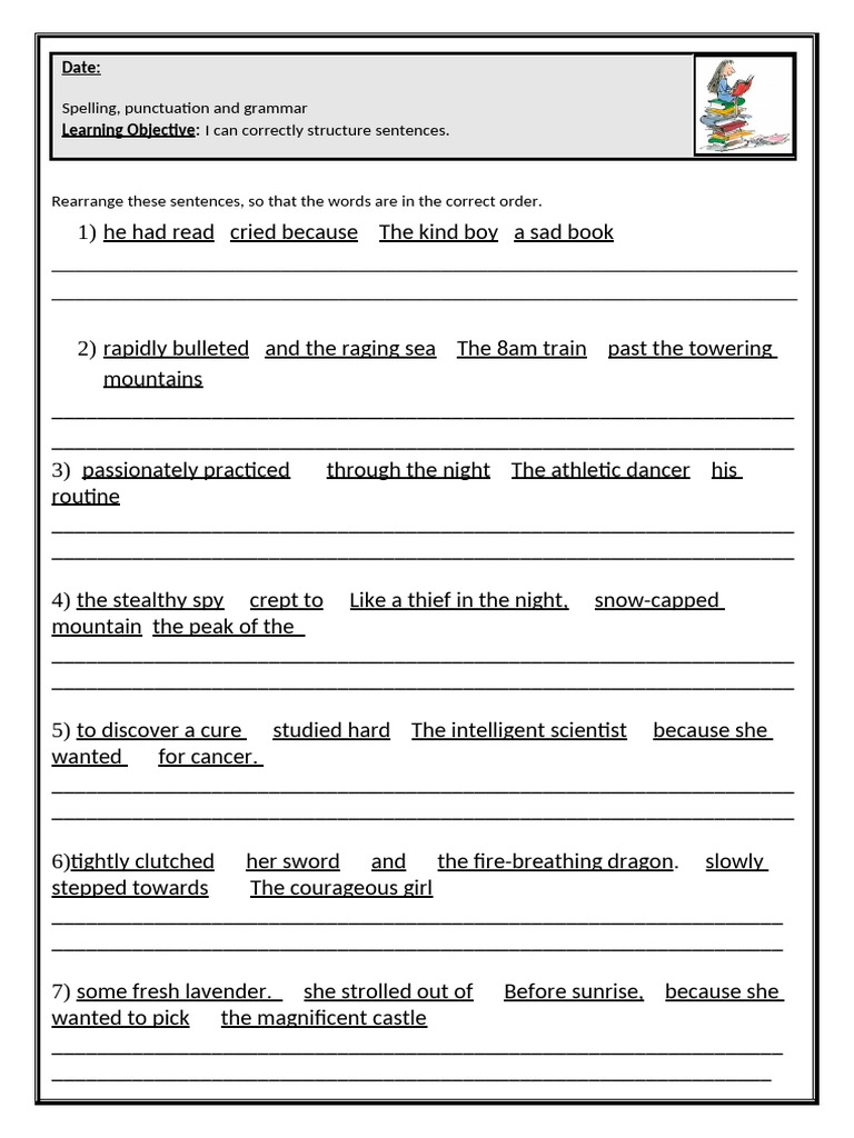 SPAG Task 15.08.2024 SENTENCE RESTRUCTURING | PDF