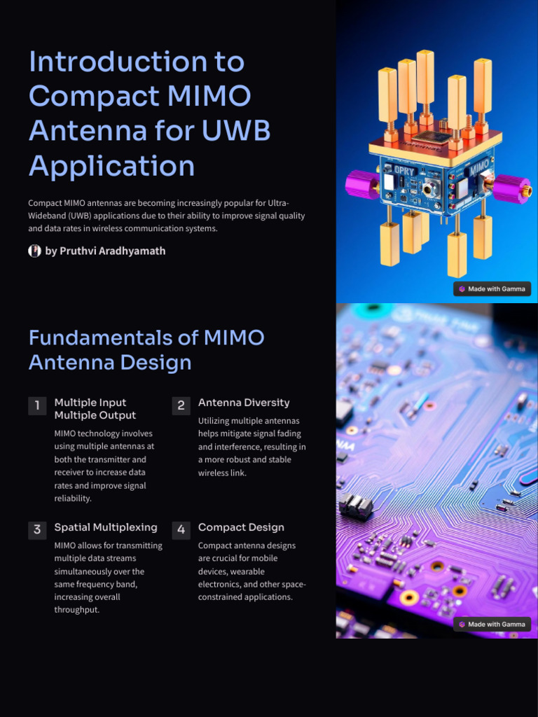 Introduction To Compact MIMO Antenna For UWB Application | PDF ...
