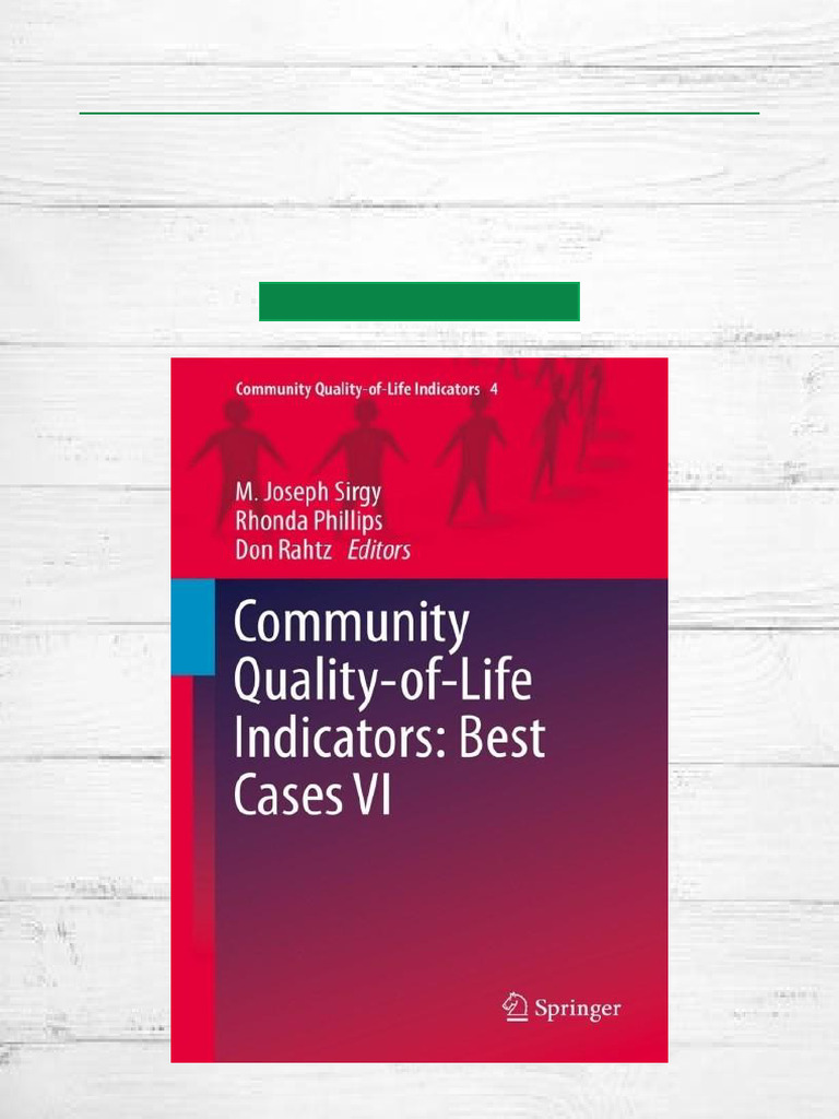 View Community Quality of Life Indicators Best Cases VI New Edition PDF ...