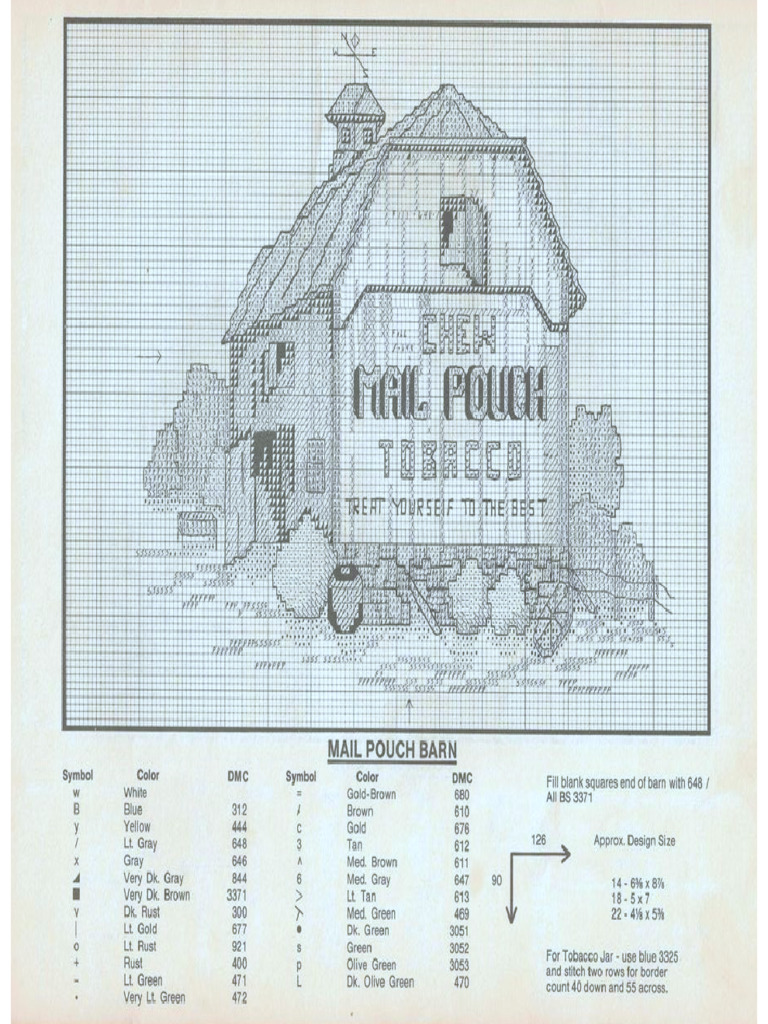 Old Barn 1 Cross Stitch Pattern | PDF