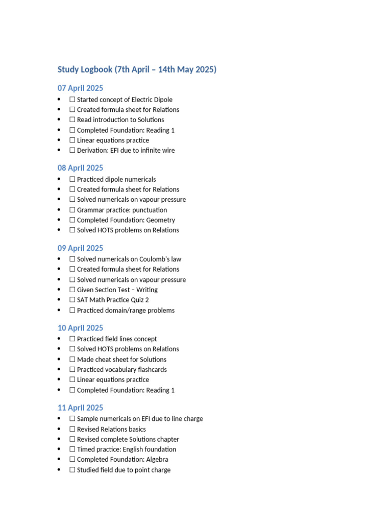 Study Logbook 7apr To 14may | PDF | Mathematics | Numerical Analysis