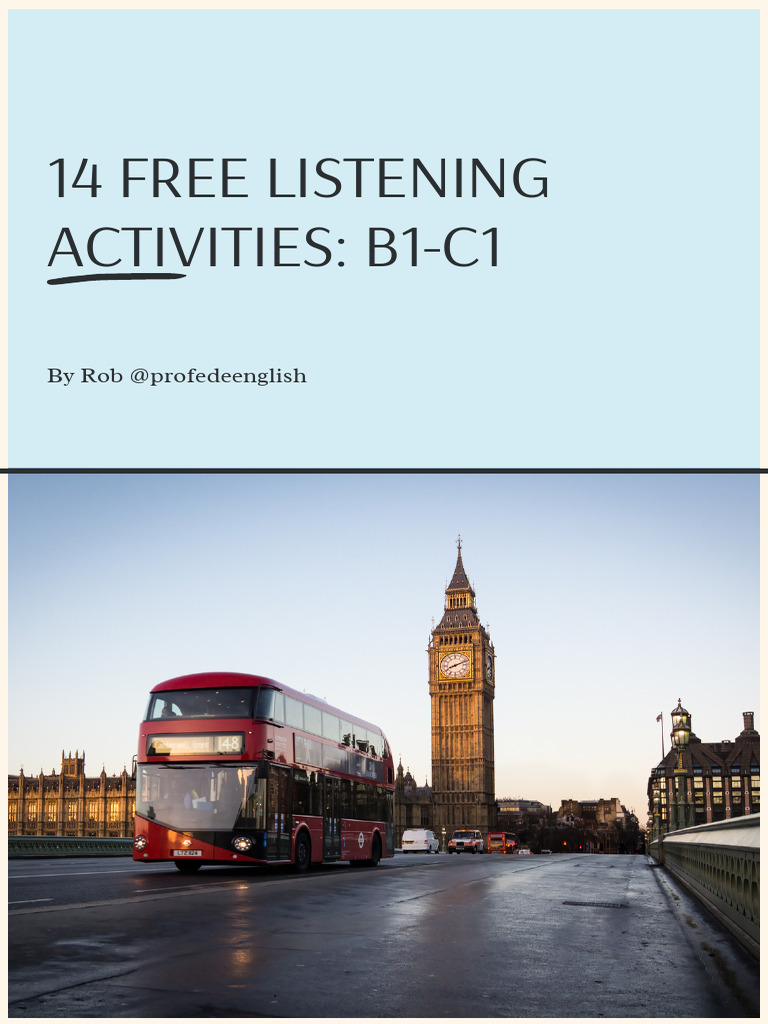 Free @profedeenglish Listening Resources Question and Answer Book | PDF ...