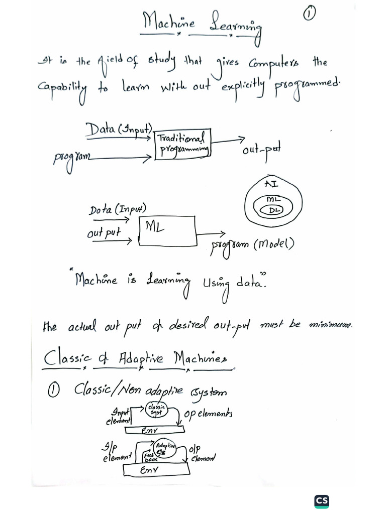 Machine Learning 1st To 3rd Lecture | PDF