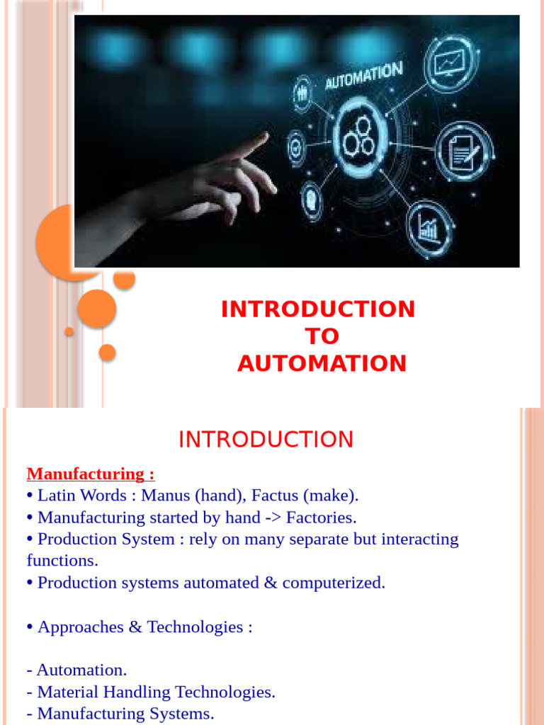 Introduction To Automation | PDF | Automation | Feedback