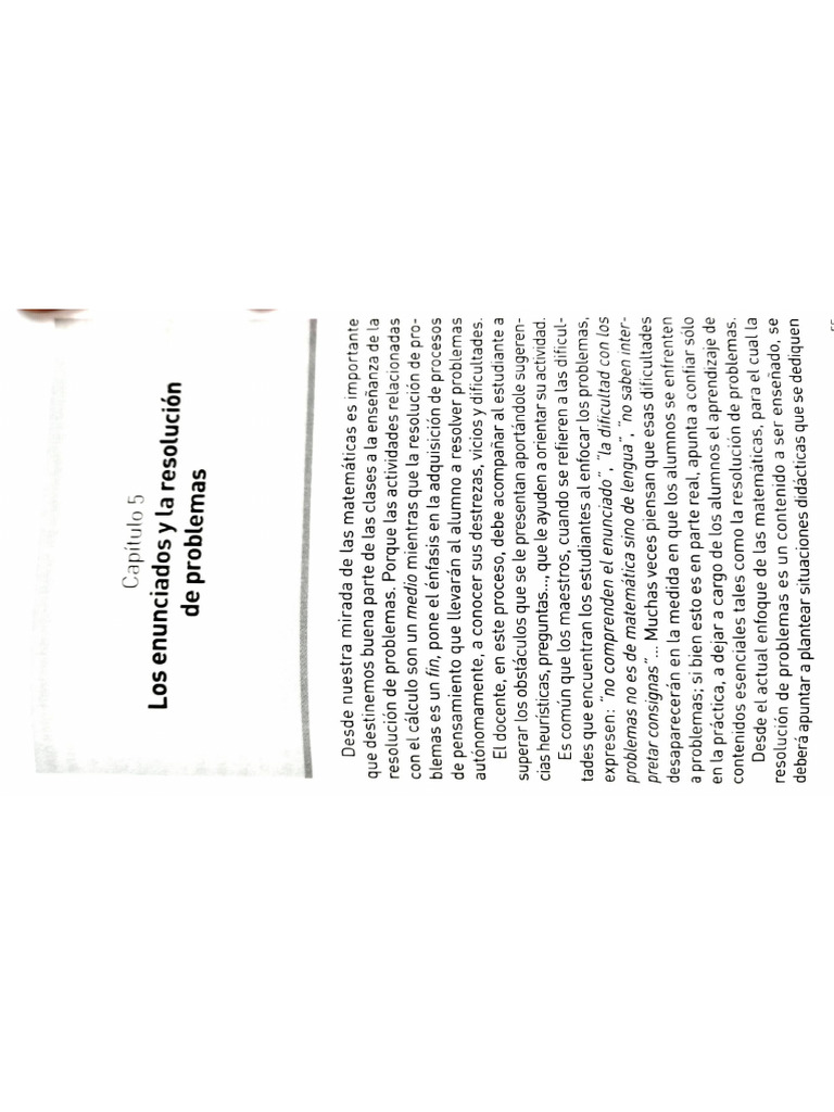Cap. 5-Los Enunciados y La Resouci-N de Problemas-1 | PDF