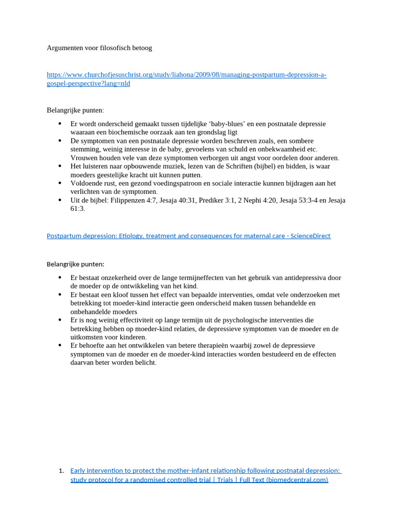 Belangrijke Punten Filosofisch Betoog ACVA B | PDF