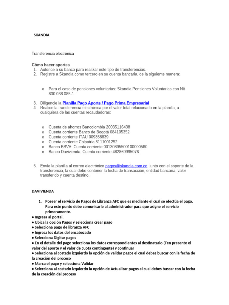 Instructivo Pago Afc | PDF