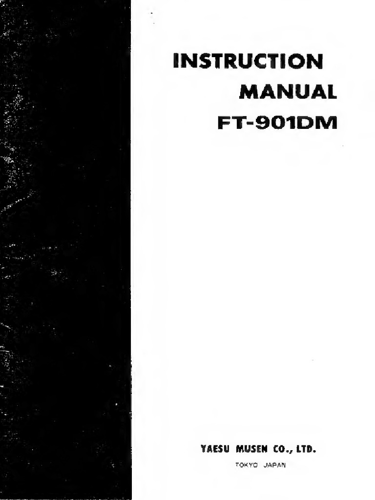 Yaesu FT-901DM Instruction Manual Text | PDF | Amplifier | Antenna (Radio)