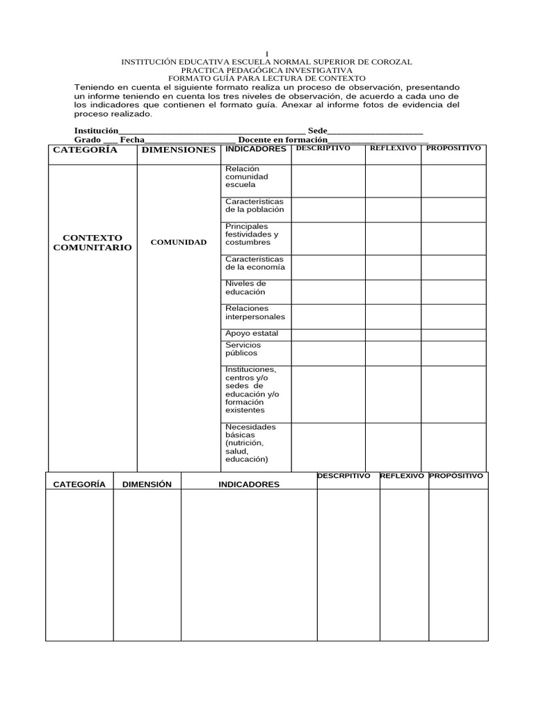 Lectura de Contexto (1) (1) | PDF | Escuelas | Pedagogía