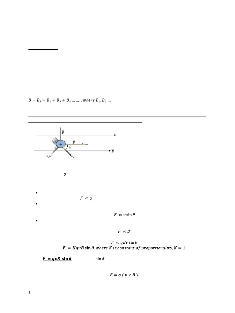 Magnetic Force on Moving Charges | PDF | Magnetic Field | Force