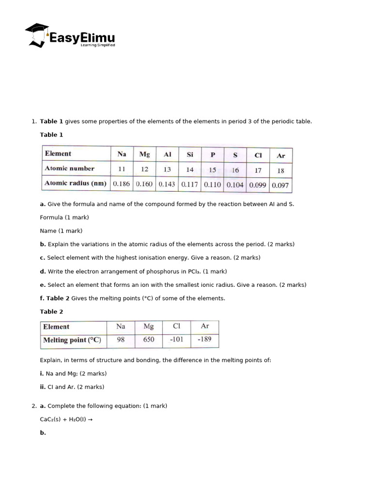 KCSE 2023 Chemistry Paper 2 Q&A | PDF | Ammonia | Chemical Compounds