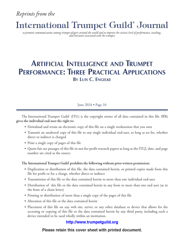 AI&Trumpet Performance | PDF | Artificial Intelligence | Intelligence ...
