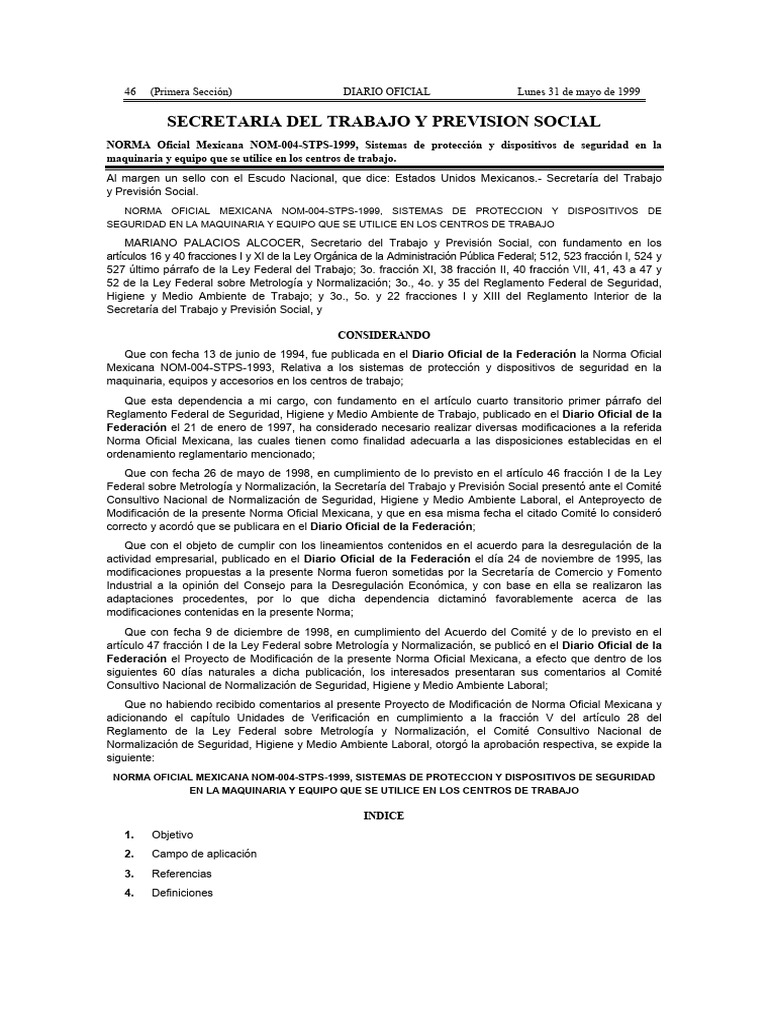 Nom 004 STPS 1999 | PDF | México | La seguridad