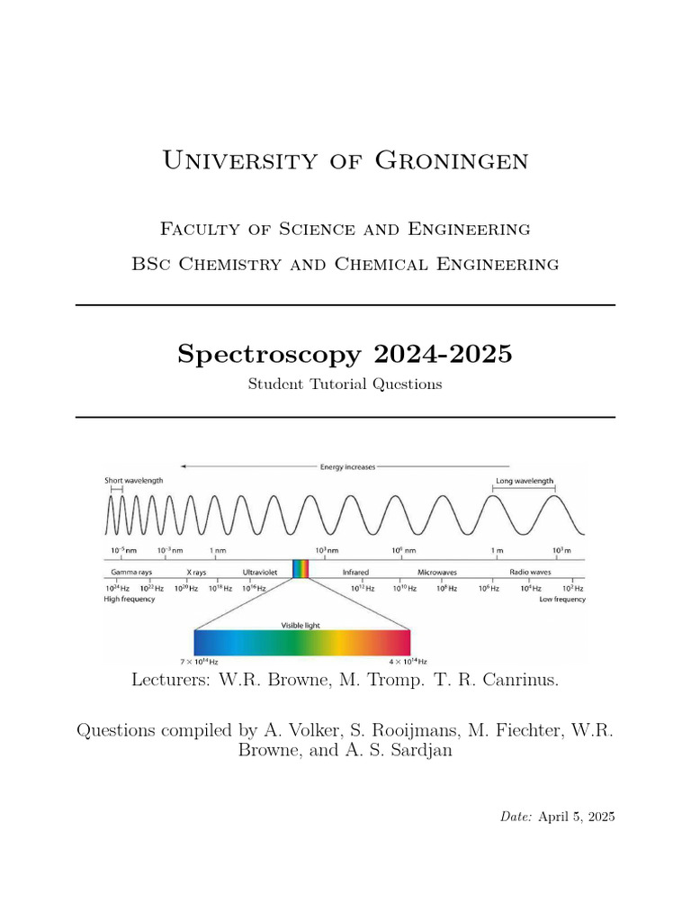Spectroscopy Tutorials Answers 1 | PDF | Hertz | Dipole