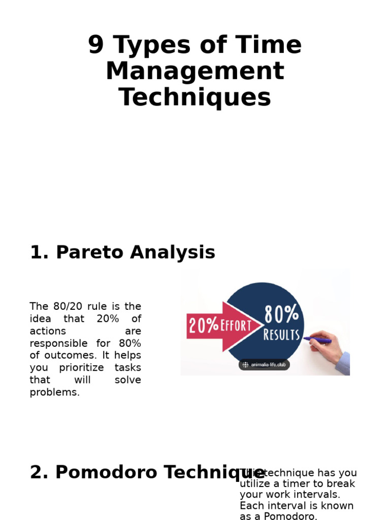 9 Types of Time Management Techniques | PDF
