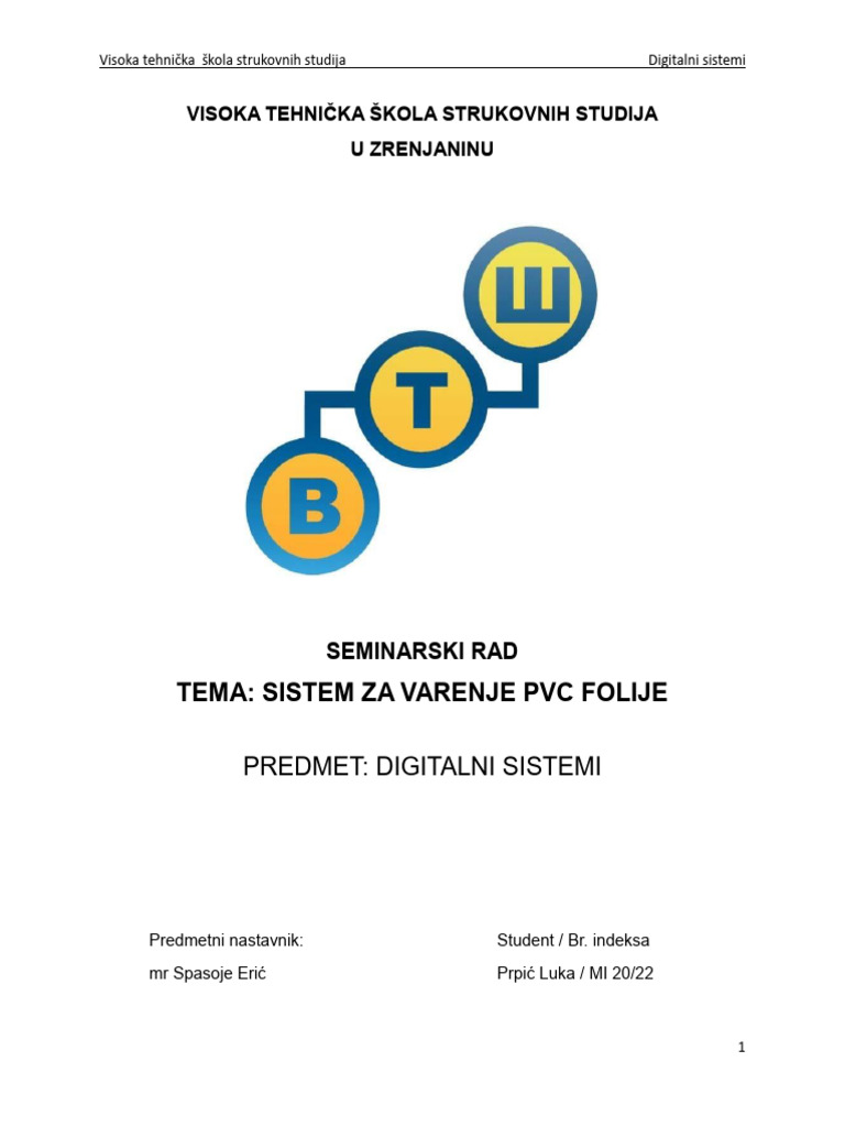 Seminarski Rad Digitalni Sistemi Ispravljeno | PDF
