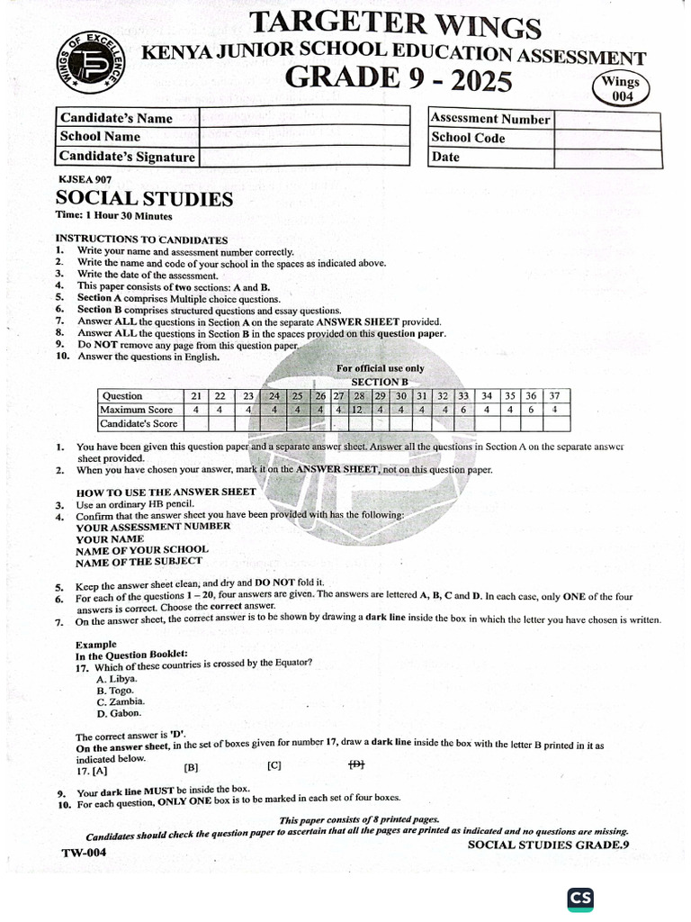 Targeter Wings 004 Grade 9 SST | PDF