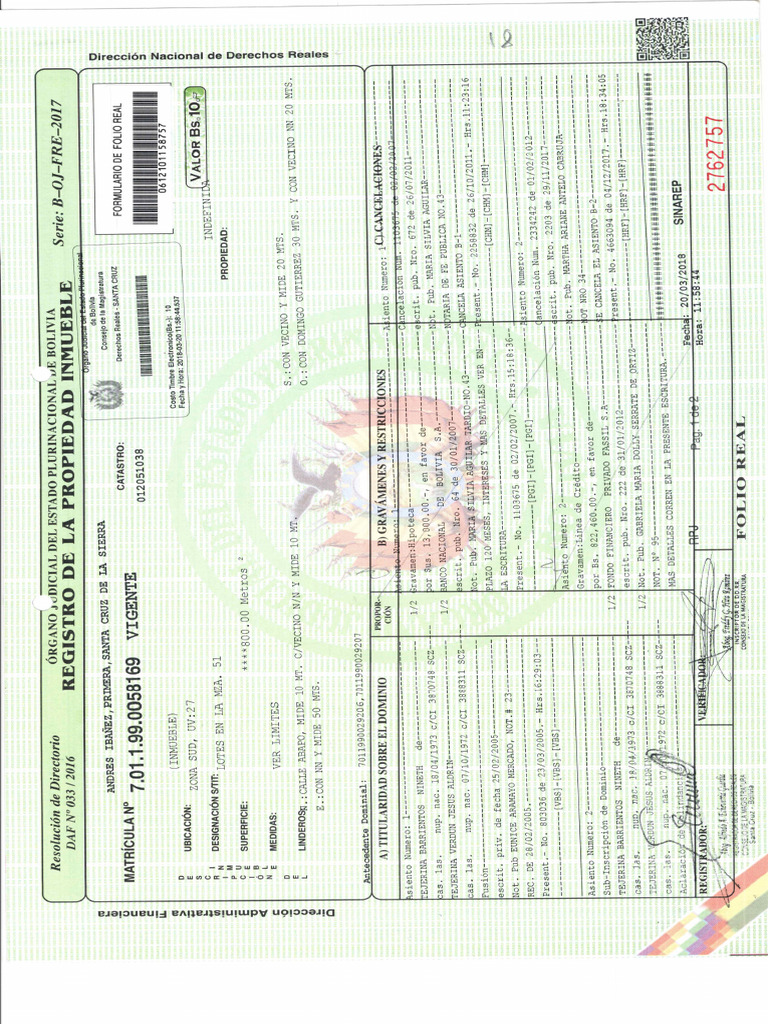 Folio Real Santa Cruz | PDF