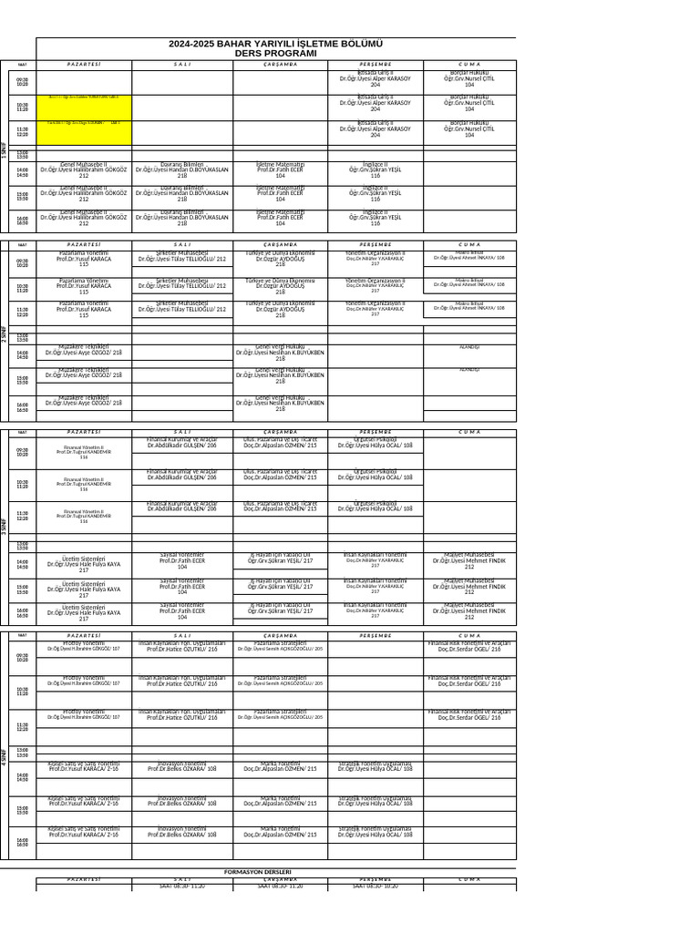 24 25 Bahar Ders Prog. 2 | PDF