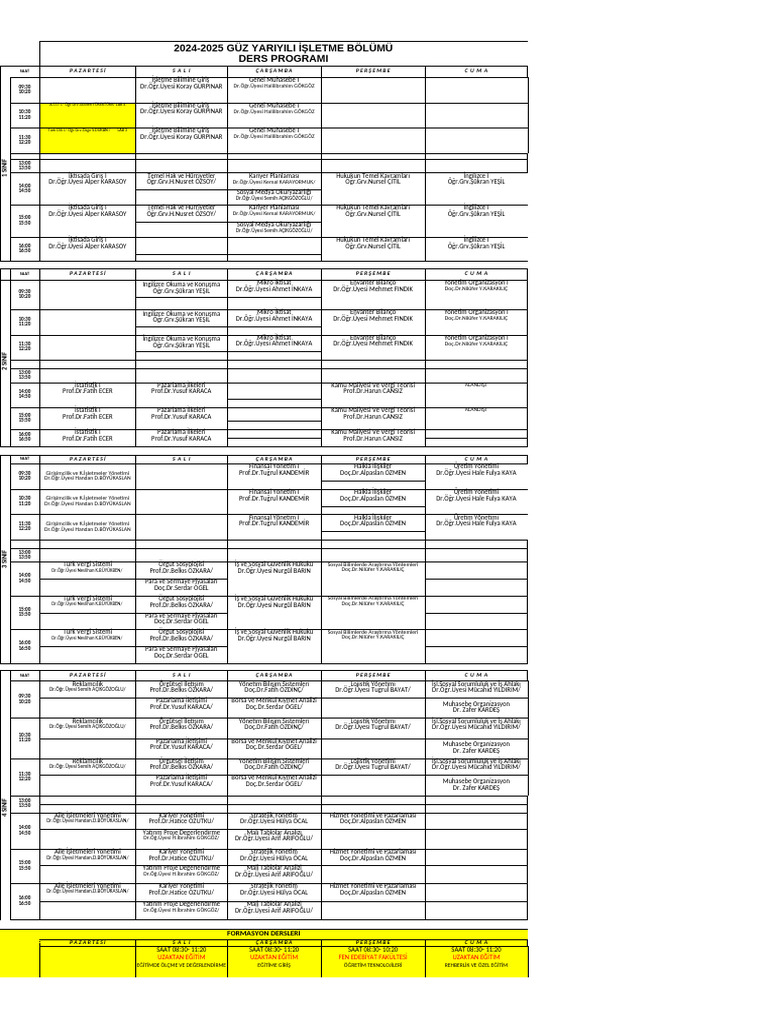 24 25 Guz Ders Prog. | PDF